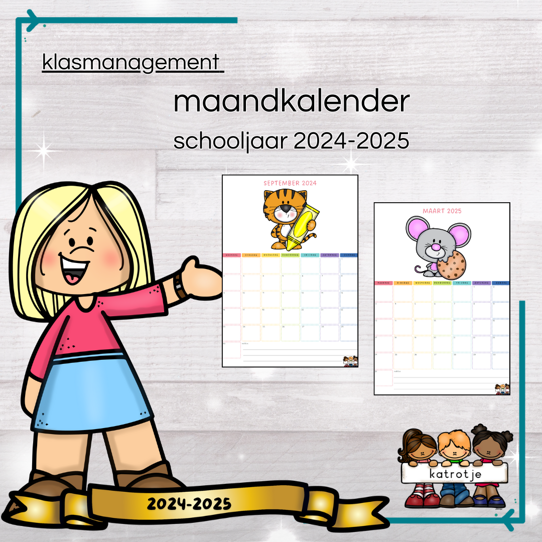 maandkalender schooljaar 2024-2025 – katrotje