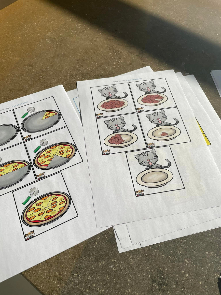 begrippenkaartjes vol - halfvol - leeg – katrotje