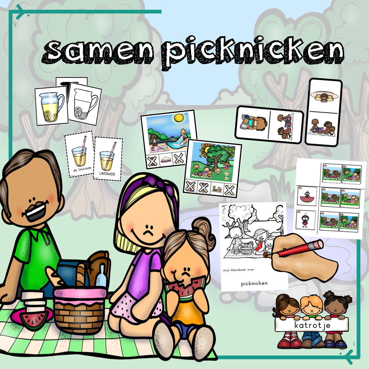 mini thema samen picknicken – katrotje