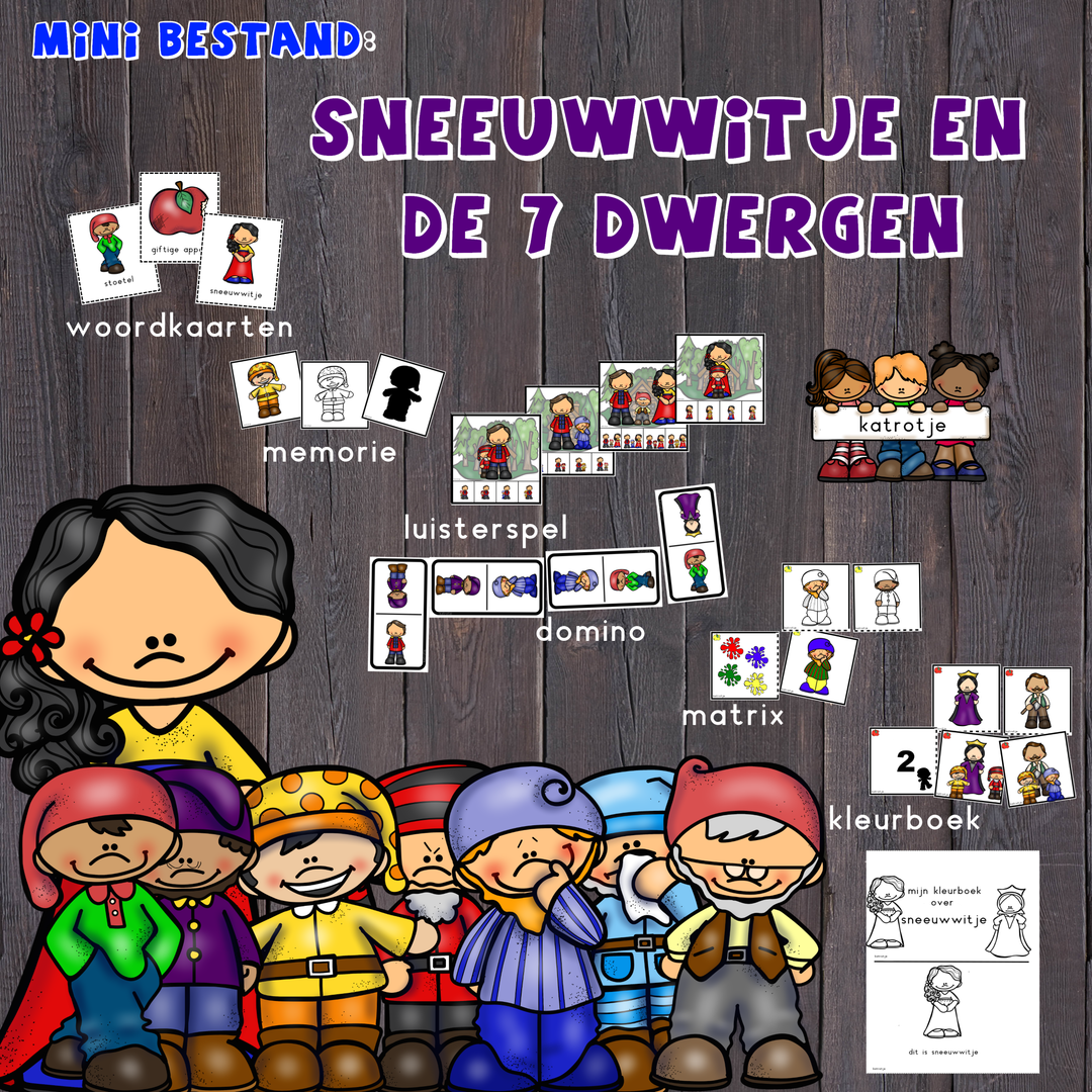 mini thema: Sneeuwwitje en de zeven dwergen – katrotje