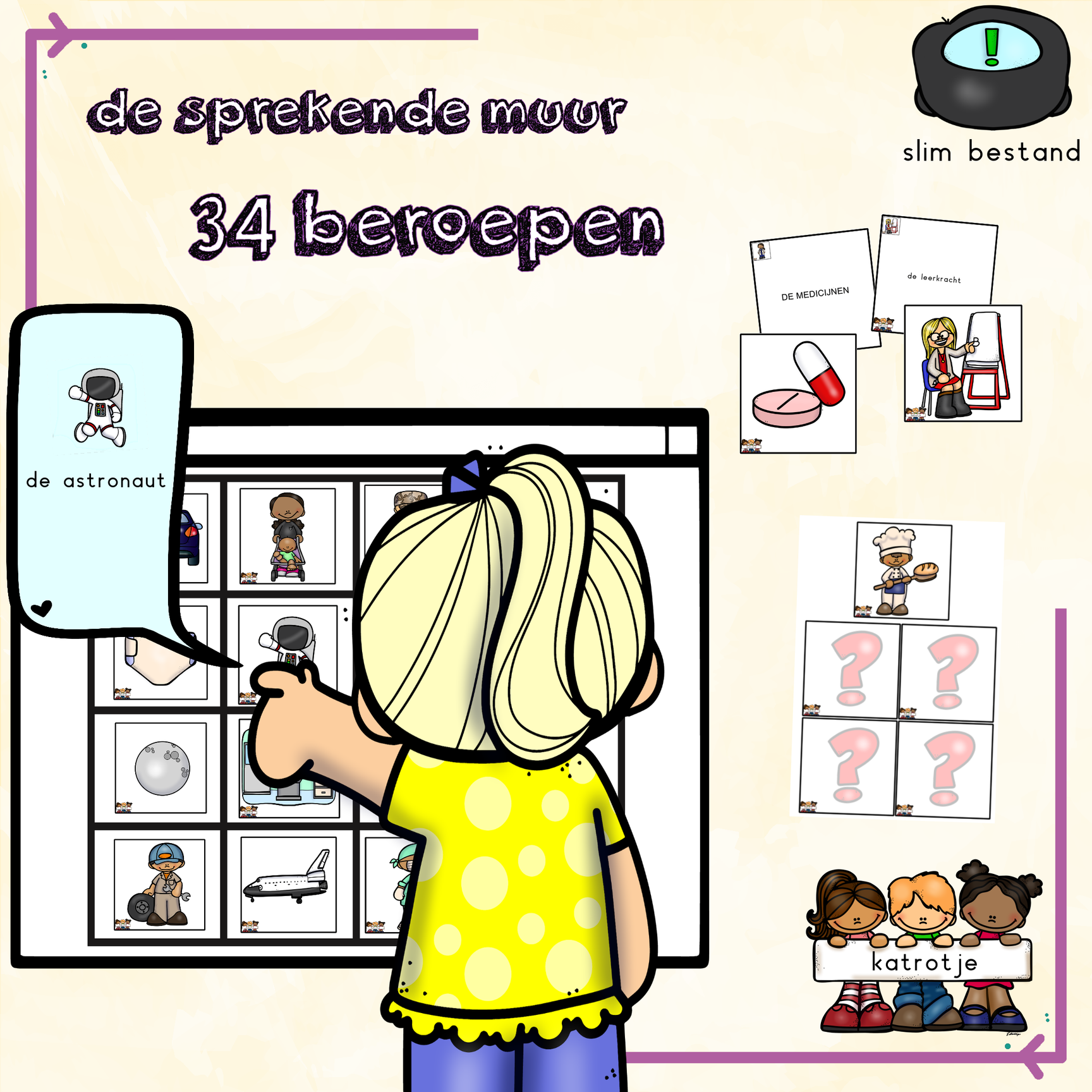 de sprekende muur: 34 beroepen – katrotje